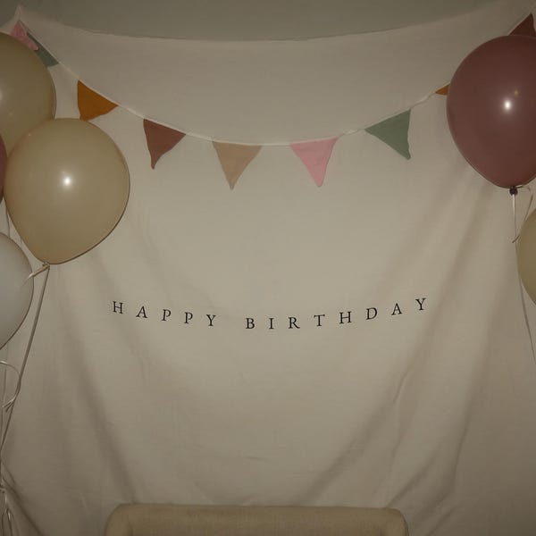 Personalised Birthday Name Flag, Birthday Banner, Custom Birthday ...