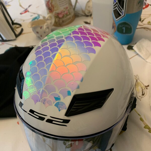 Holographic Vinyl Mermaid Scales Sheet, Opal Mermaid Stickers, Fish ...
