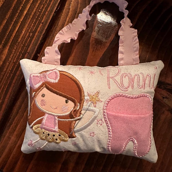 Tooth Fairy Pillow, Girls Tooth Fairy Pillow, Tooth Pillow, Girl Tooth ...