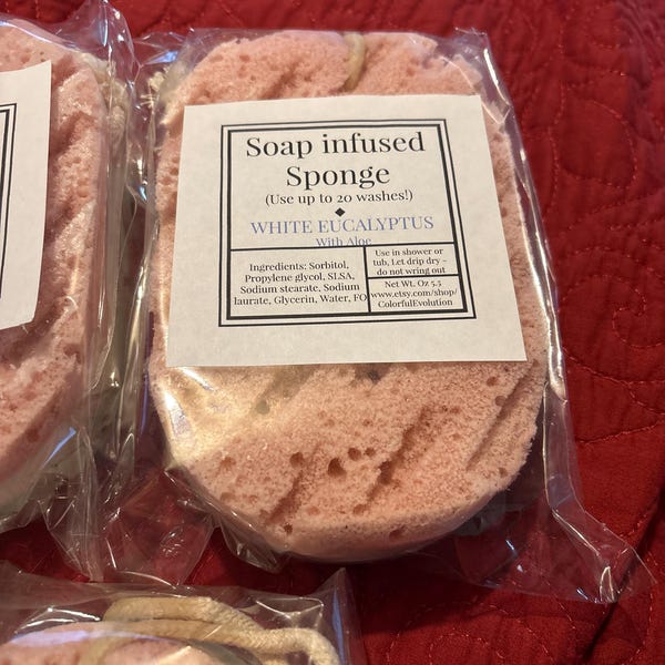 Soap Infused Eco-sponge - Etsy