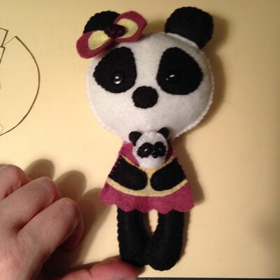 Mommy Panda PDF Pattern-panda Doll Sewing Pattern-diy Project-cute ...