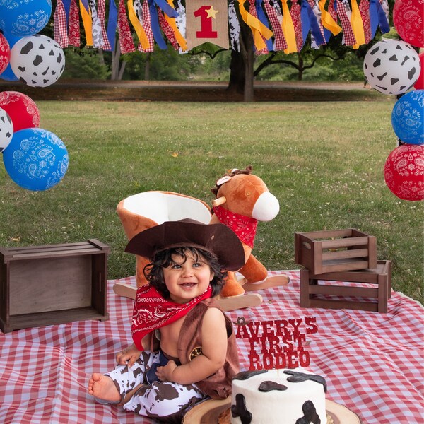 Custom Cowboy First Birthday Cake Topper - 1st Birthday Cake Topper ...