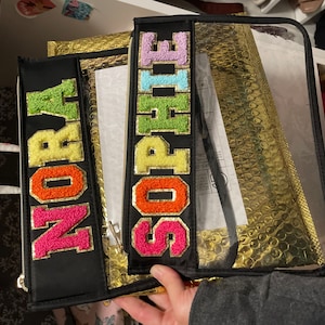 Custom Name Clear Pouch Makeup Bag Snacks Cosmetic Personalize Nylon ...