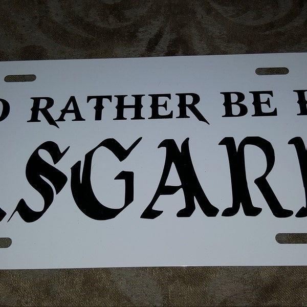 Asgard Car Tag Thor and Loki License Plate - Etsy