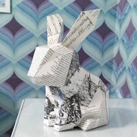 Rabbit Paper Model , Bunny Paper Model ,papercraft , DIY , Low Poly ...