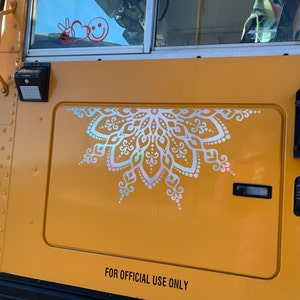 Mandala Car Decal Holographic Mandala Sticker Half Mandala Mandala ...