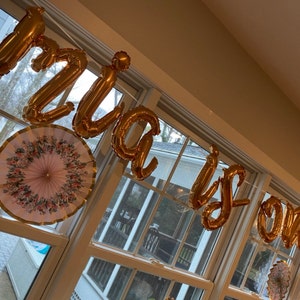 Custom Script Balloon Banner Foil Letter Balloon Garland | Etsy