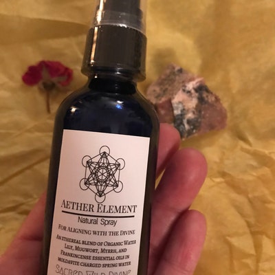 AETHER Element Spray / Mugwort Water Lily Myrrh Frankincense Moldavite Charged Spring Water - Etsy
