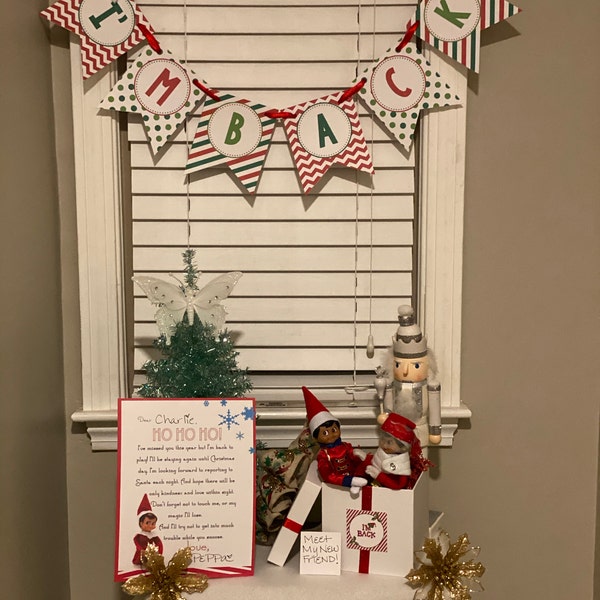 Christmas Elf Banner, I'm Back Banner, Be Good Banner, Elf Banner, Elf ...