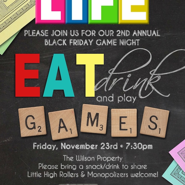 Editable Game Night Invitation, Game Night, Family Game Night, Couples ...