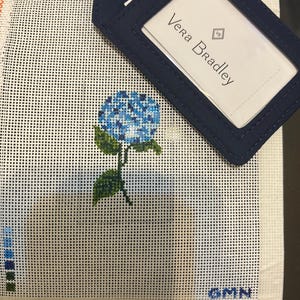 Hand-painted Needlepoint Canvas: Hydrangea Collection 4in Coaster/round ...