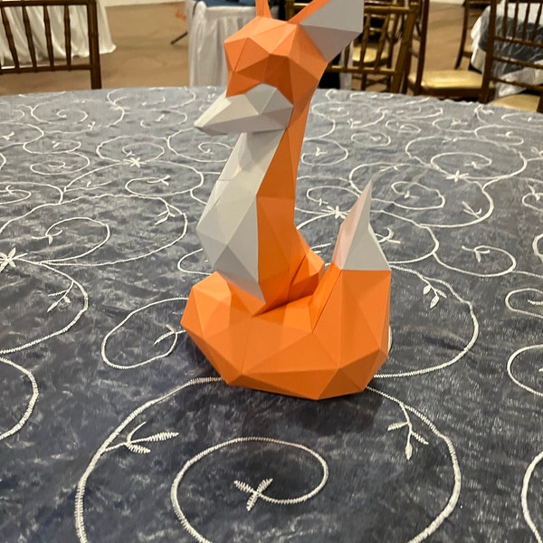 Papercraft Fox, Cute Fox, Digital Patterns, Low Poly Papercraft, Fox ...