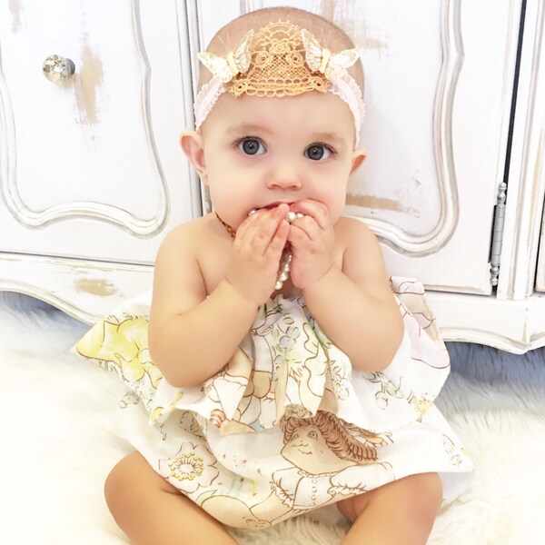 AZLYN CROWN, Dainty Crown, Gold Crown, Newborn Crown, Newborn ...