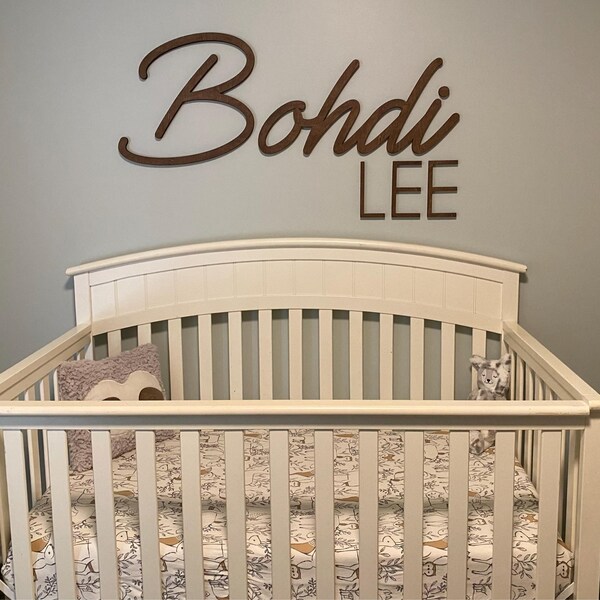 Nursery Name Sign | Nursery Decor | Wooden Name Cutout | Personalized ...