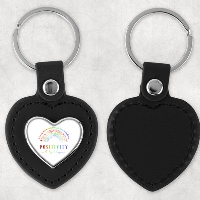 Dye Sublimation Heart Shaped Leather Keychain Mockup Template Add Your ...