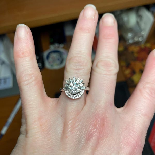 Vintage Starburst Wedding Band for Her, 14k Gold Diamond Band Gift, His ...