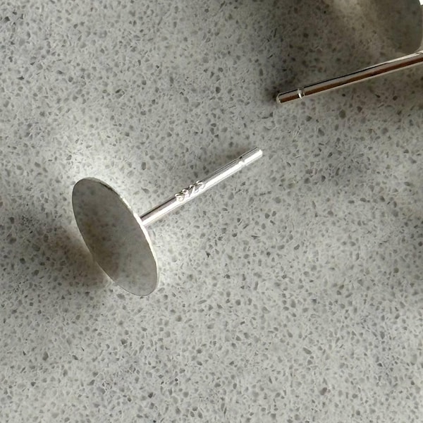20 Pairs Sterling Silver Earring Posts W/ Flat Back 1.5mm 2mm 3mm 4mm ...