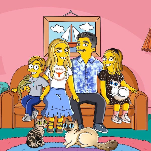 Custom Simpsons Portrait From Your Photo Personalized Family Digital ...