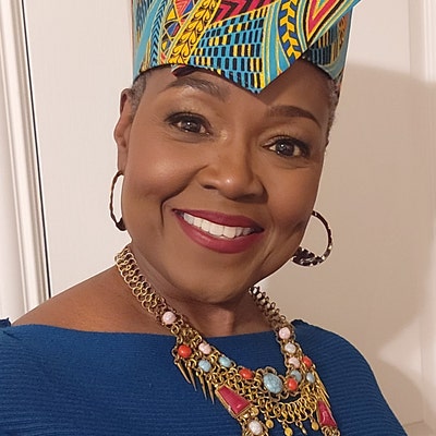 Ankara African Print Headdress Crown With Metallic Detail. Red & Gold ...