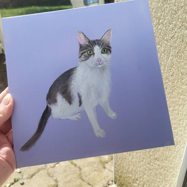 Cat Meme Original Paintings With Mini Easel - Etsy