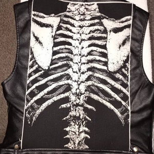 Ribcage Back Patch, Ribcage, Skeleton Patch, Bones Patch, Cloth Patch ...