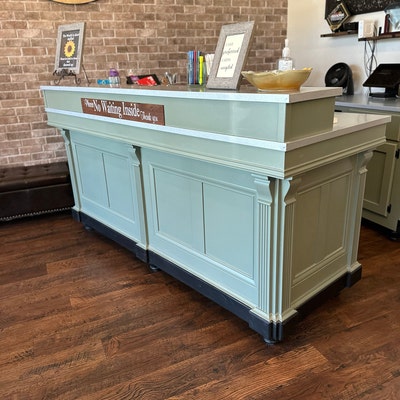 French Antique Repro Check Out Counter/ Reception Desk/ Cash Wrap ...