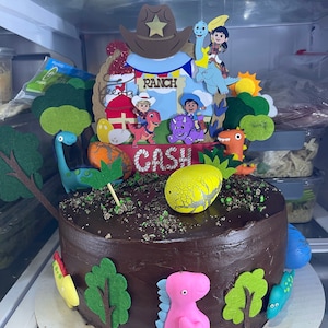 Dino Ranch Cake Topperdino Ranchdino Ranch Birthday Decorationsdino ...