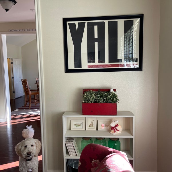 Y'all Means All Typography Poster, Western Wall Art, Southwestern Decor ...