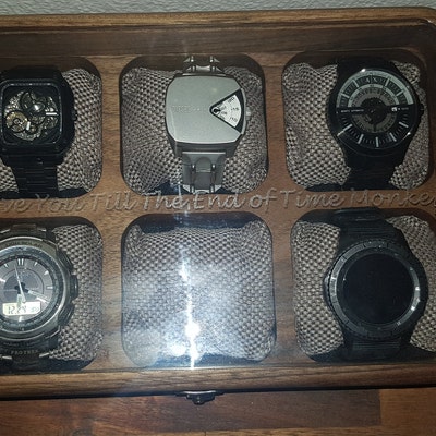 Custom Engraved Wooden Watch Case for Men Holds up to 12 Watches ...