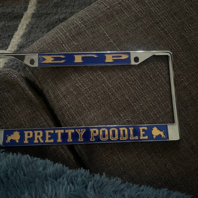 Delta Sigma Theta Women W/ Pyramid License Plate Mirror Background Red ...