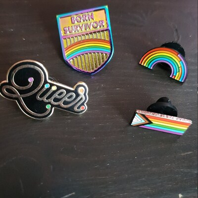 Rainbow PRIDE Pins LGBT Badge Subtle Pride Accessory Badge LGBT Gay ...