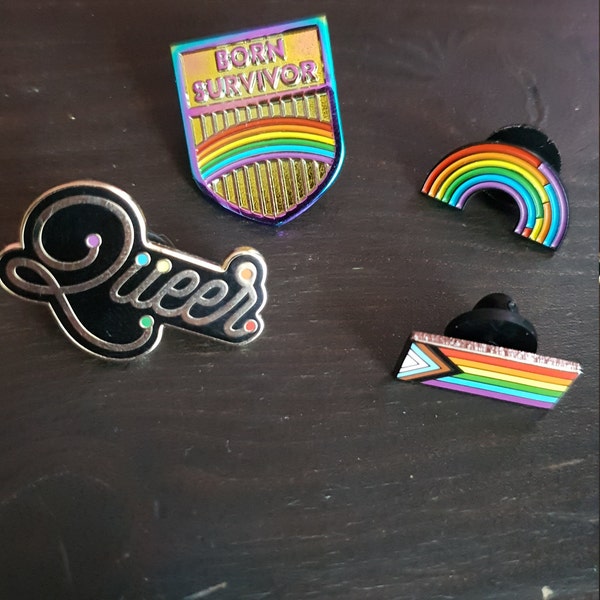 Rainbow PRIDE Pins — LGBT Badge Subtle Pride Accessory Badge LGBT Gay ...