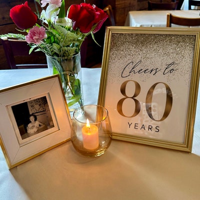 80 Years Signature Board Printable Sign Happy 80th Birthday Well Wishes ...