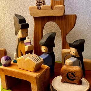 Woman Sun Wooden Figure Wooden Toys for Children Spring Decoration Made ...