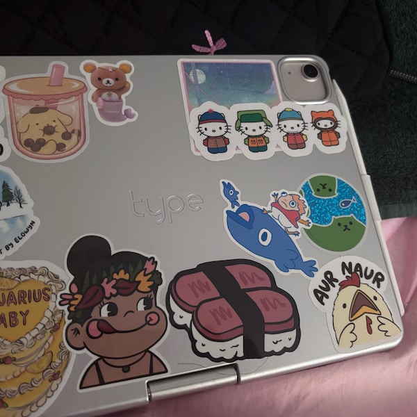 Cute Girl on Fish // Sticker - Handmade and High Quality - for Phone ...