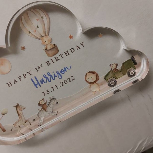 Personalised 1st Birthday Gift, Baby Plaque, First Birthday Keepsake ...