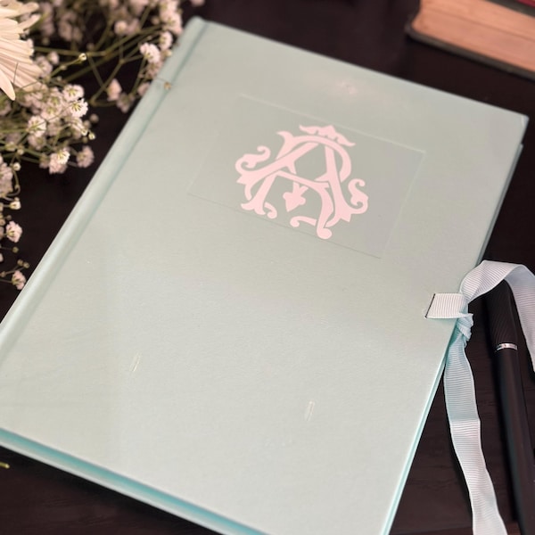 Two Letter Monogram Sticker, Couples Monogram, Custom Double Initials ...