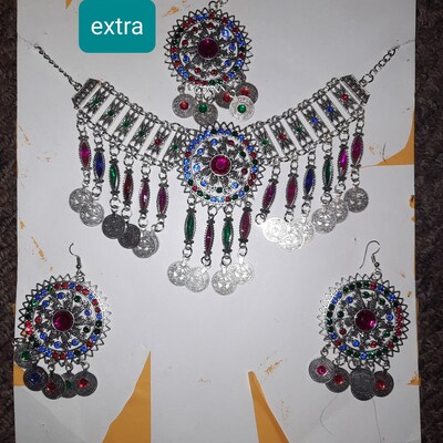 Afghan Mathapati Afghan Jewelry Set Hand Made Afghani Head - Etsy