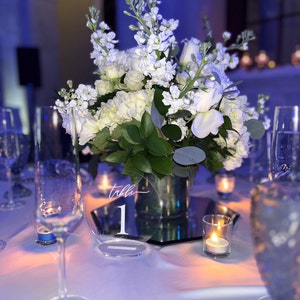 Round Table Numbers With Stand Custom Paint Brush Style Background or ...