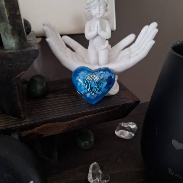 Crystal Resin Art Orgonite Crystal Crescent Moon New Moon Altar Waning ...