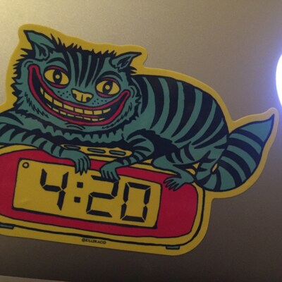 4:20 Cat Sticker - Etsy
