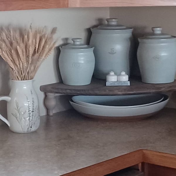 Farmhouse Wood Corner Pedestal Riser Stand - Etsy