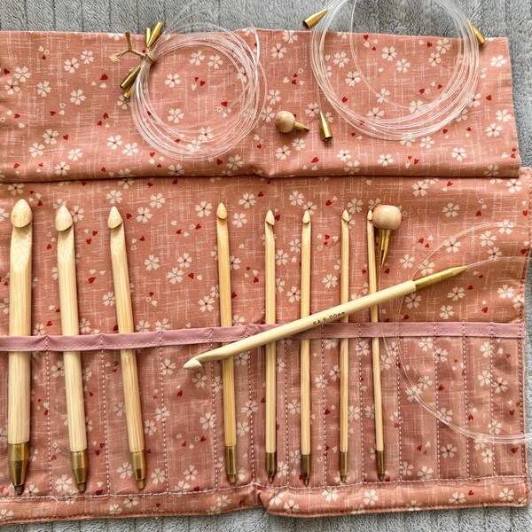 Knitting Needle Case for Interchangeable Circular Needle Tips, Needle ...