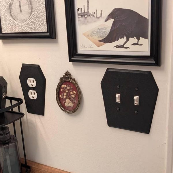 Gothic Coffin Shaped Outlet Cover Plate - Etsy