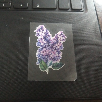 Lilac Flower Sticker Lilac Vinyl Decal Watercolor Flower Decal Tumbler ...