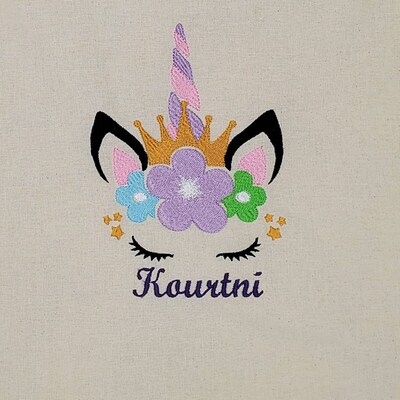 Unicorn Embroidery Design Unicorn Face Design Girly Unicorn Embroidery ...