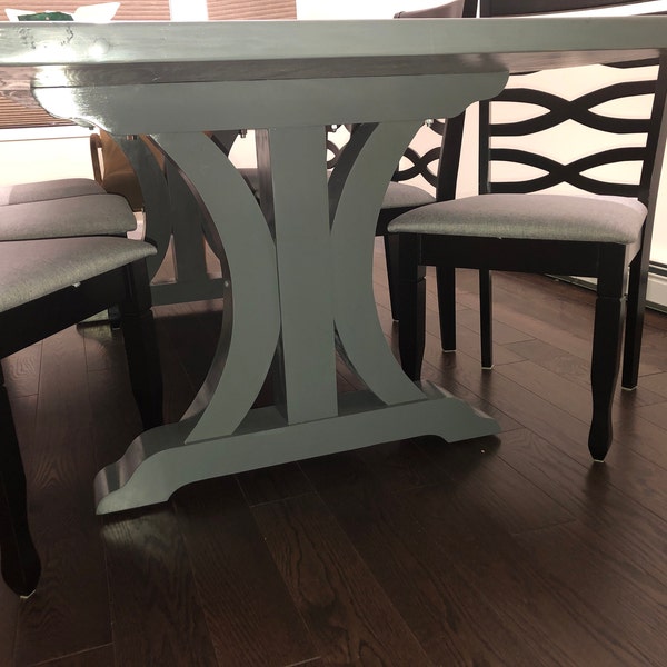 Crescent Trestle Table Legs – Farmhouse Dining Table Legs, Rustic ...
