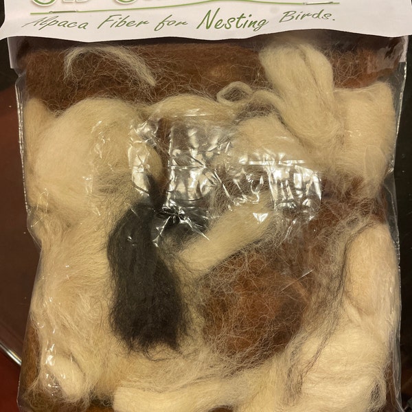 2 Pack Bird Nesting Materials - Natural Alpaca Fiber Wool for Suet Cage ...