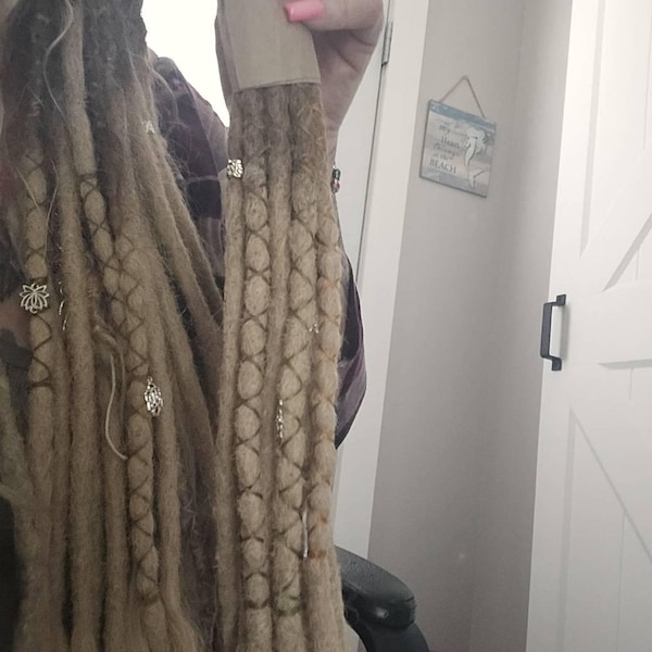 BOHO Dark Brown to Medium Brown Real Human Hair Dreadlocks Extensions ...