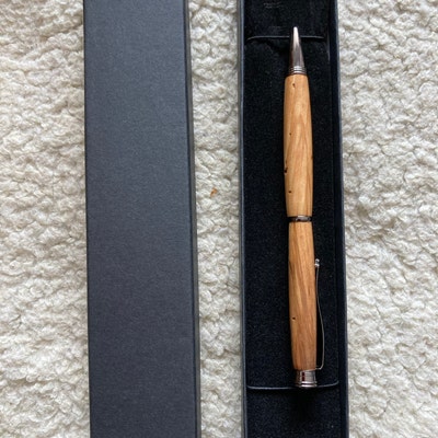 West African Bubinga Wood Hand Turned Pen With Chrome Finish. - Etsy